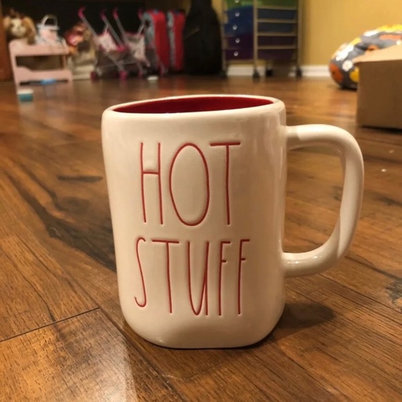 Rae Dunn | Dining | Rae Dunn Hot Stuff Mug Red Inside | Poshmark